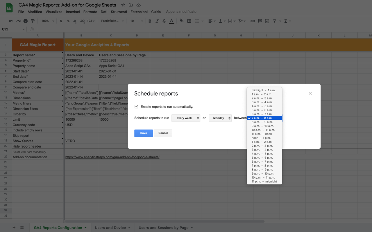 GA4 Magic Reports: Google Sheets add-on - Analytics Traps